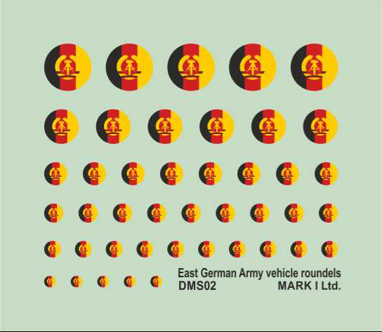 East German Vehicle Roundels Mark I Decals -DMS02